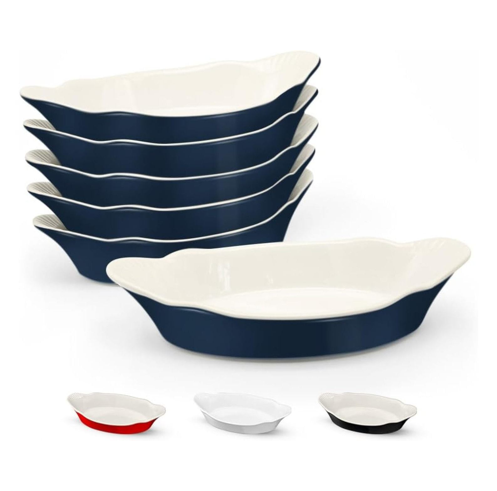 Gratin Baking Dishes, by , Mini Casserole Dish, Set of 6, for Banana ...