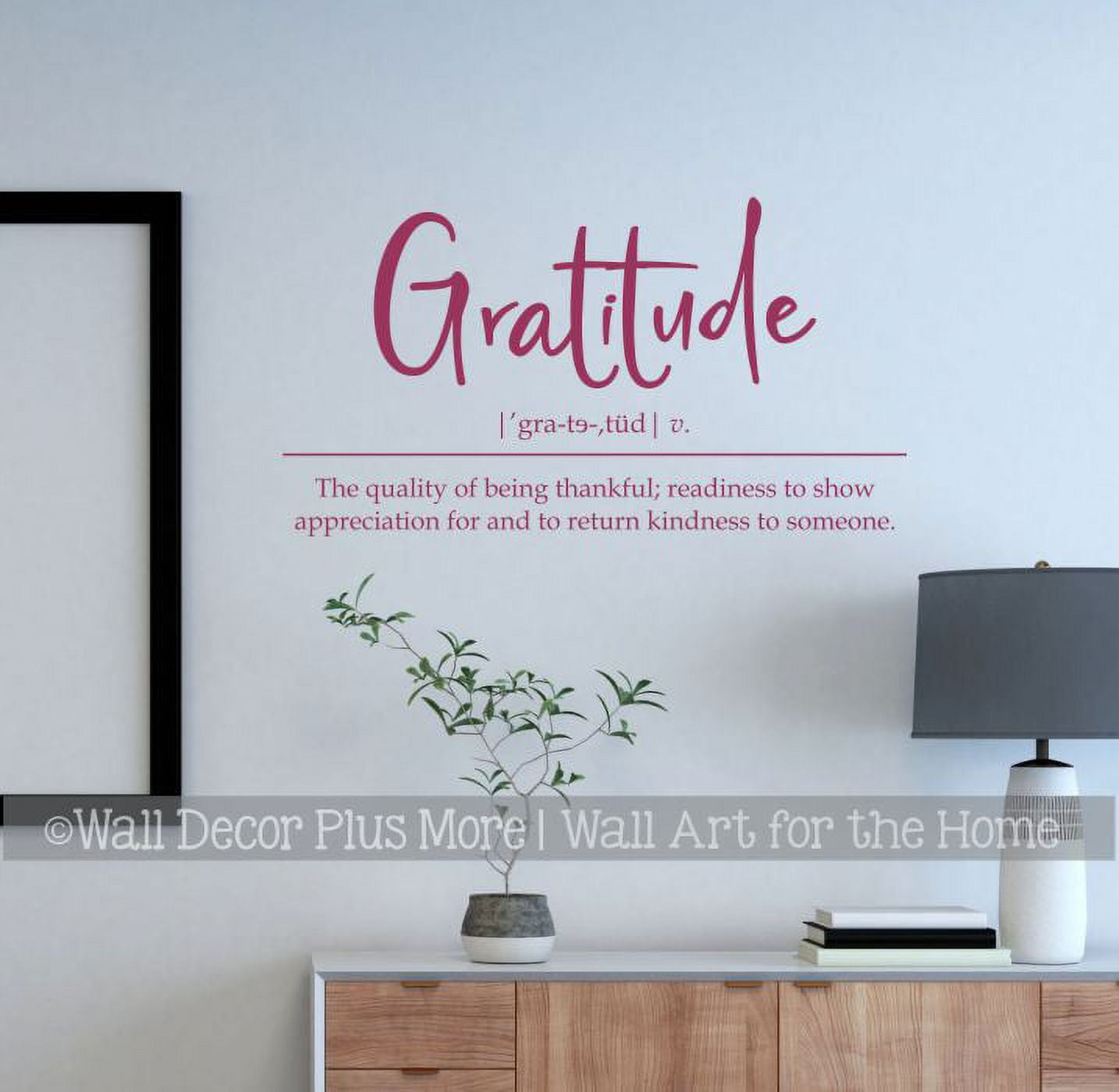 Gratitude Definition Vinyl Art Wall Words Decal Sticker Lettering ...