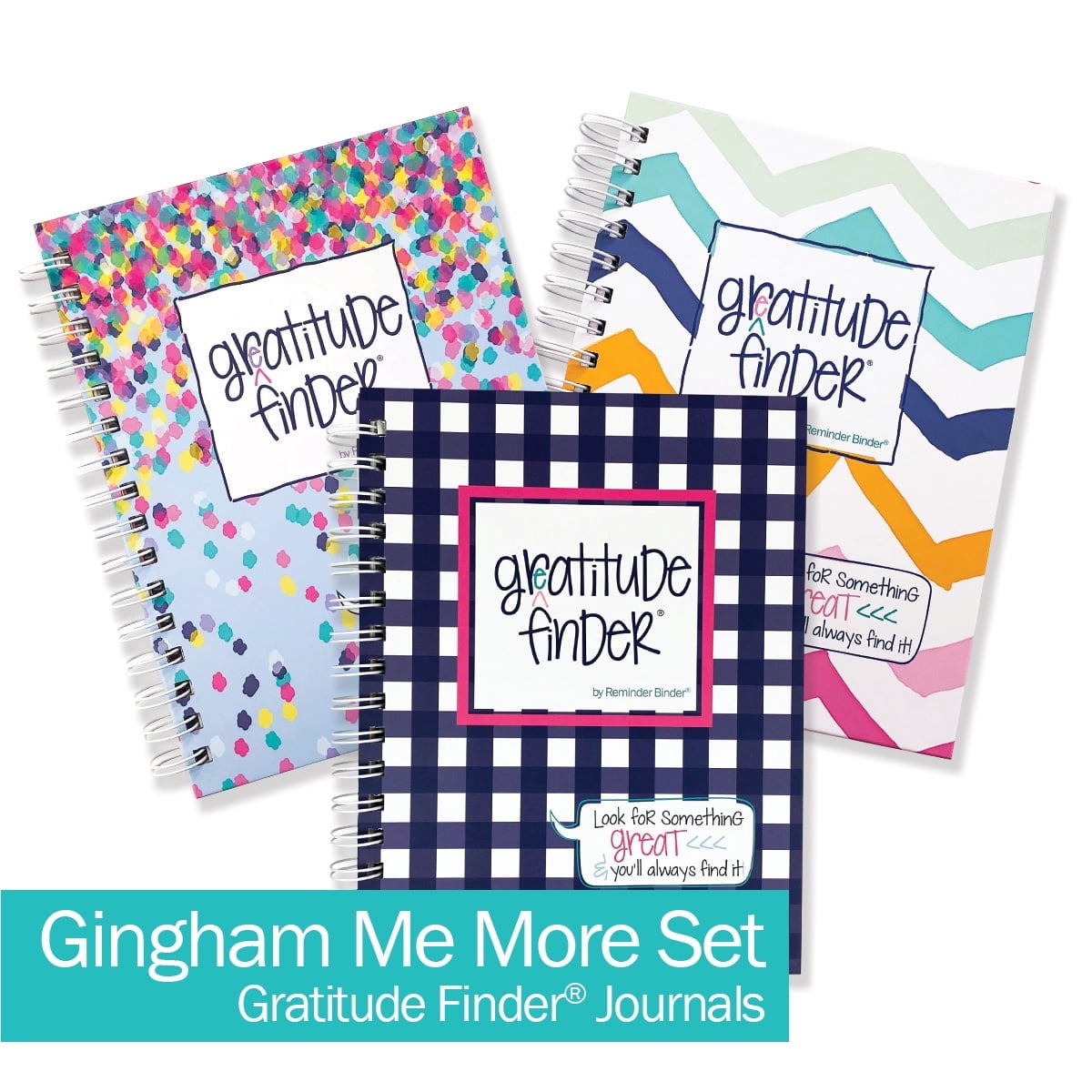 Gratitude Journal Set of 3 – 52-Week Guided Journals with Stickers ...