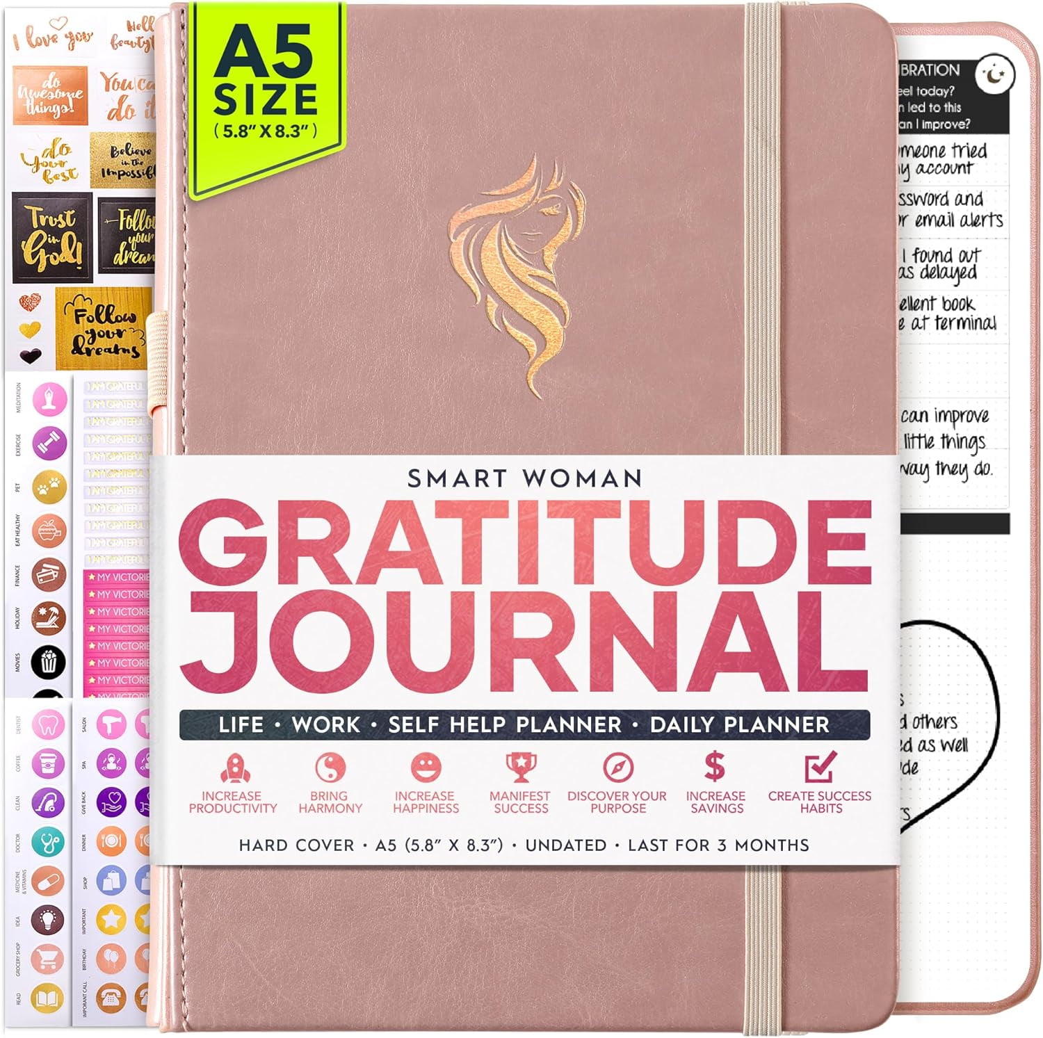 Gratitude Journal for Women & Men - 5 Minute Self Care Journal | 90-Day ...