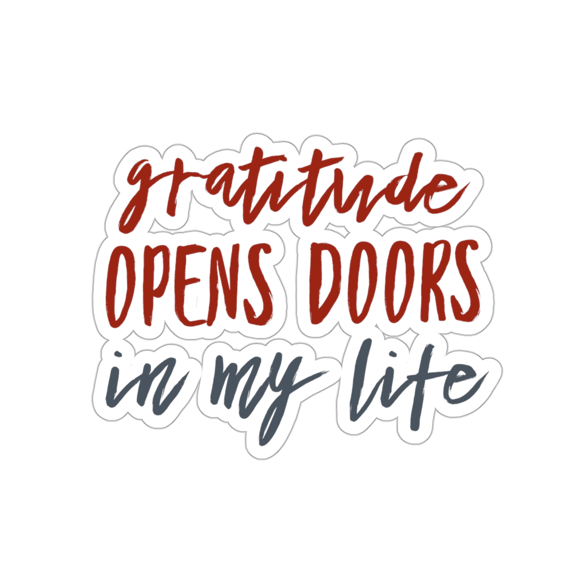 Gratitude Opens Doors Decal, Gratitude Sticker, Positive Affirmations ... Gratitude Opens Doors Decal, Gratitude Sticker, Positive Affirmations ...