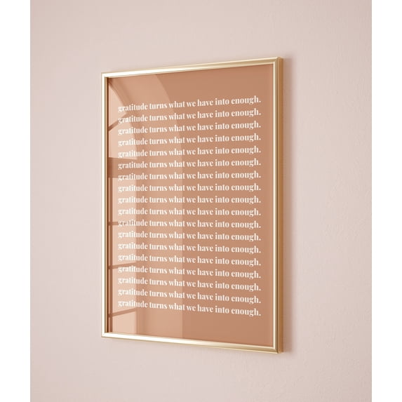 Gratitude Quote Thanksgiving Wall Art Thankful Grateful Blessing Poster ...
