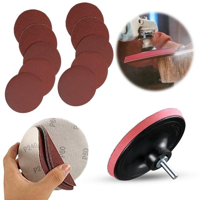 Gratying 10 Pieces 5 Inch Sandpaper Disk Sanding Discs Pad Kit M10 ...