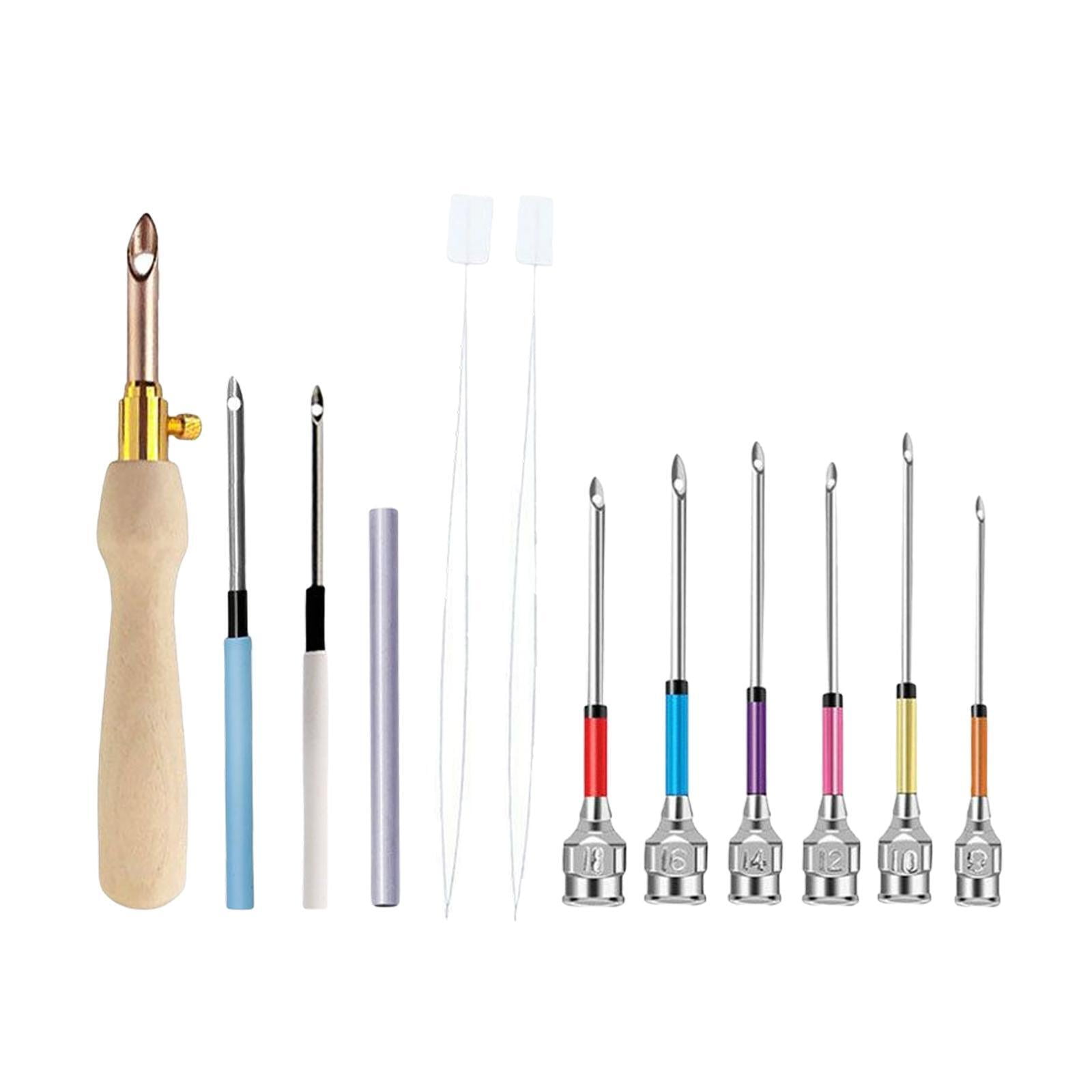 Gratying 12 Pieces DIY Punch Needle Embroidery Kit for Making Rug ...