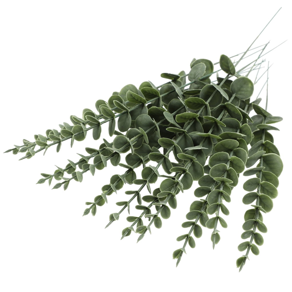 Gratying 12pcs/set Clear Leaf Patterns Eucalyptus Simulated Plant ...