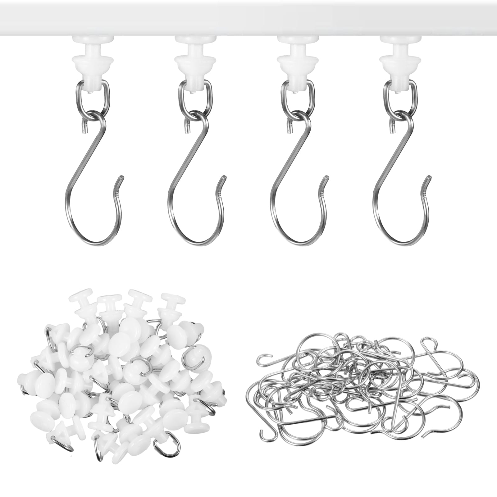 Gratying 30piece Smooth Sliding Plastic Curtain Track Rail For Easy ...