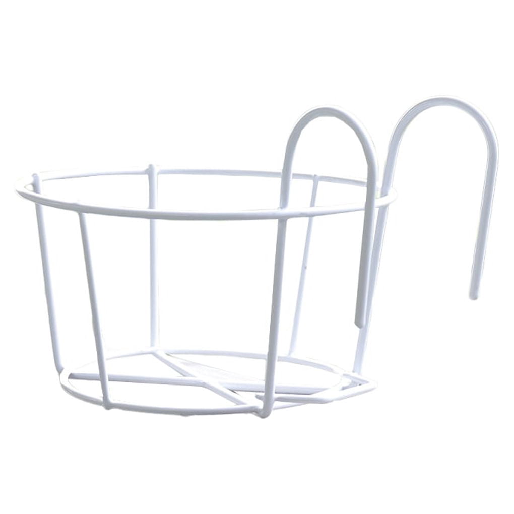 Gratying 5 Pieces Iron Railing Flower Rack Potted Plants Hanging Basket ...