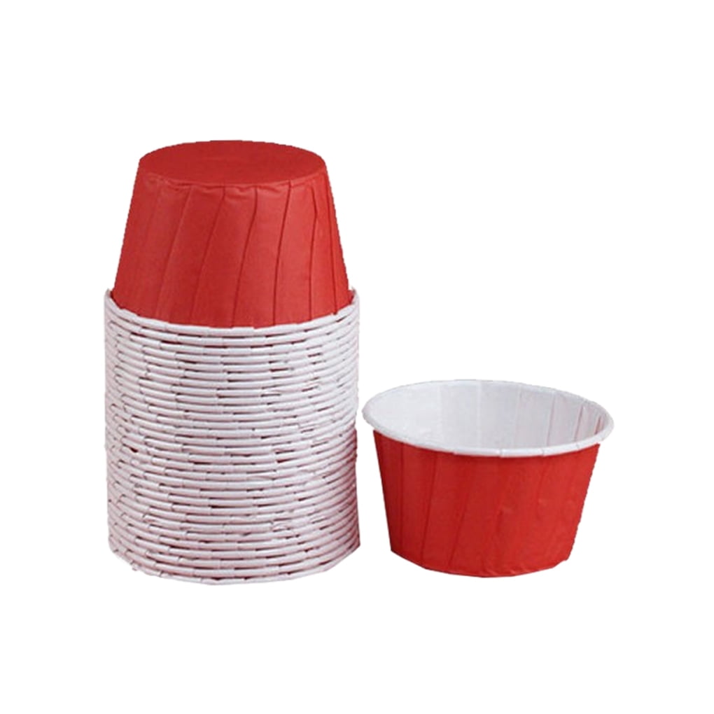 Gratying 50Pcs Ice Cream Cups Dessert Bowls Yogurt Thickened Muffin ...