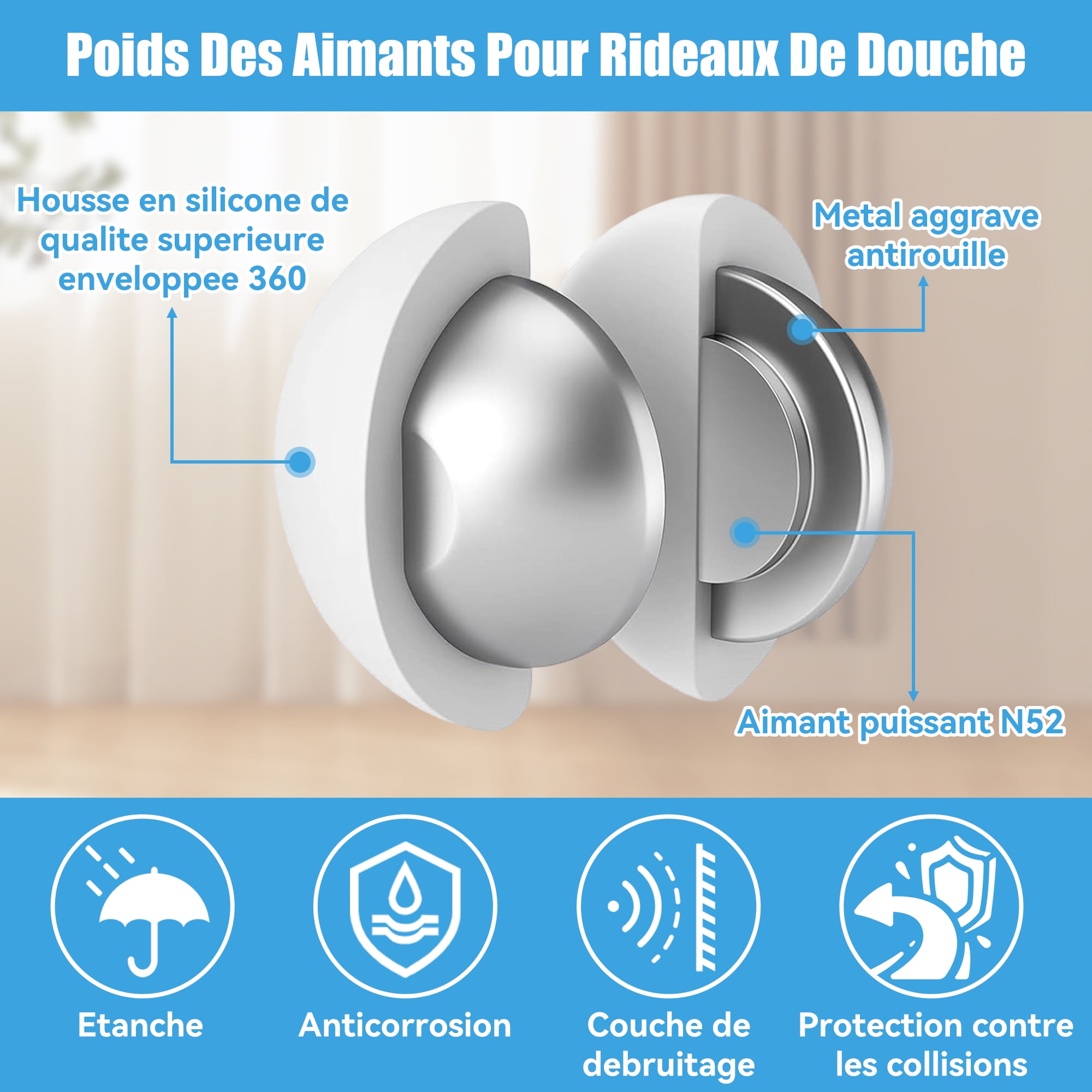 Gratying 5pieces Best Solution To Curtain Blowing Strong Magnets And ...