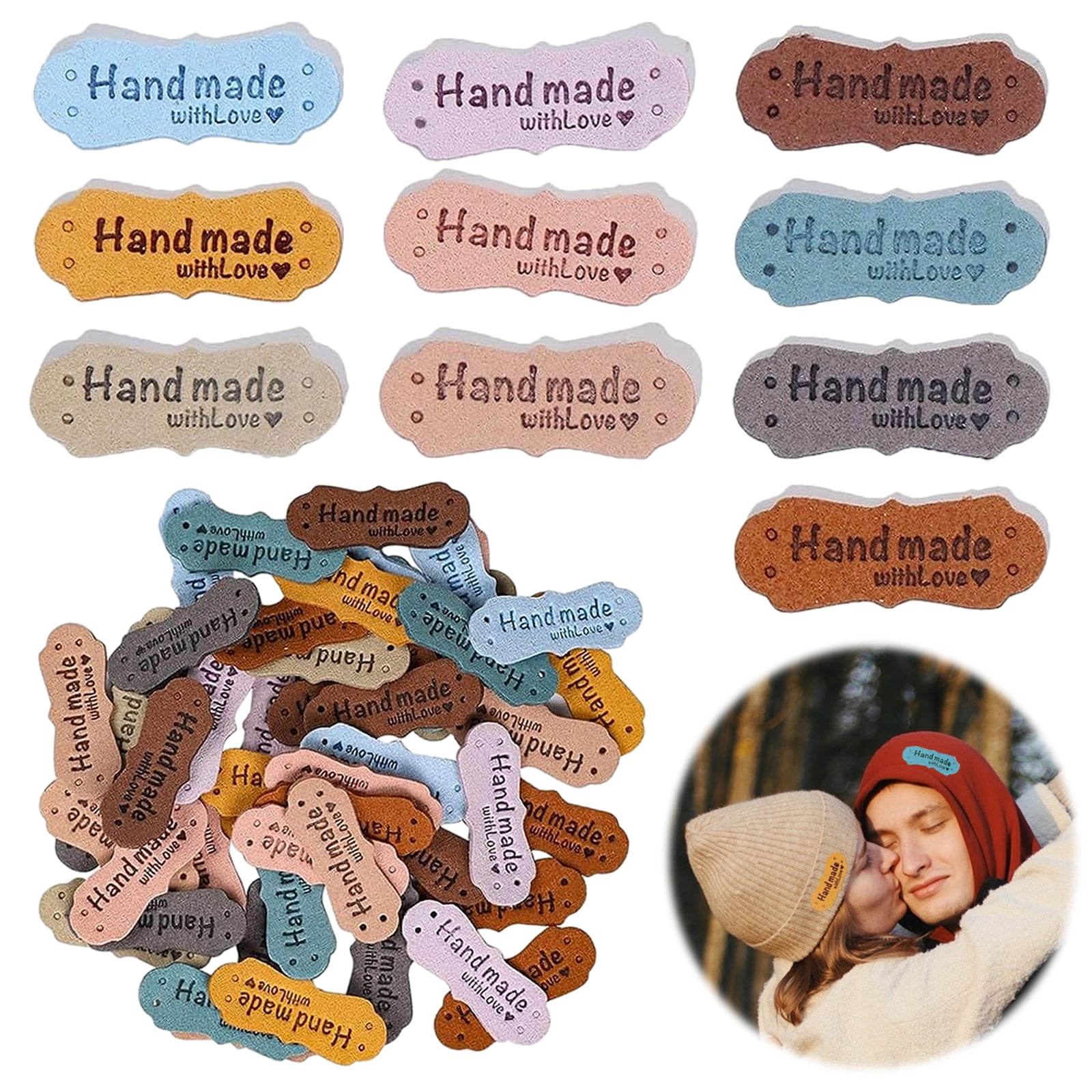 Gratying 60x Handmade Labels Fashion Print Easy To Sew DIY Hats And ...