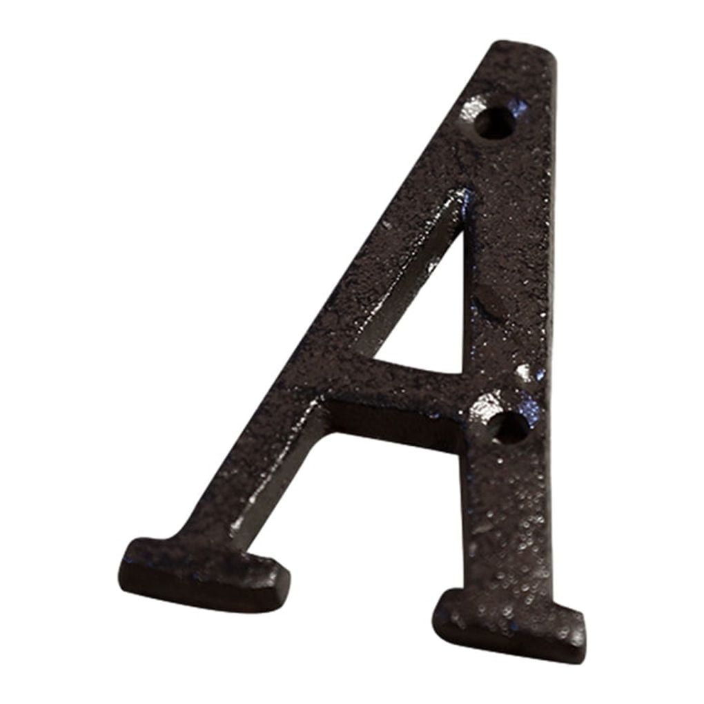 Gratying Black Metal Letters House Sign Impeccable Iron Decoration ...