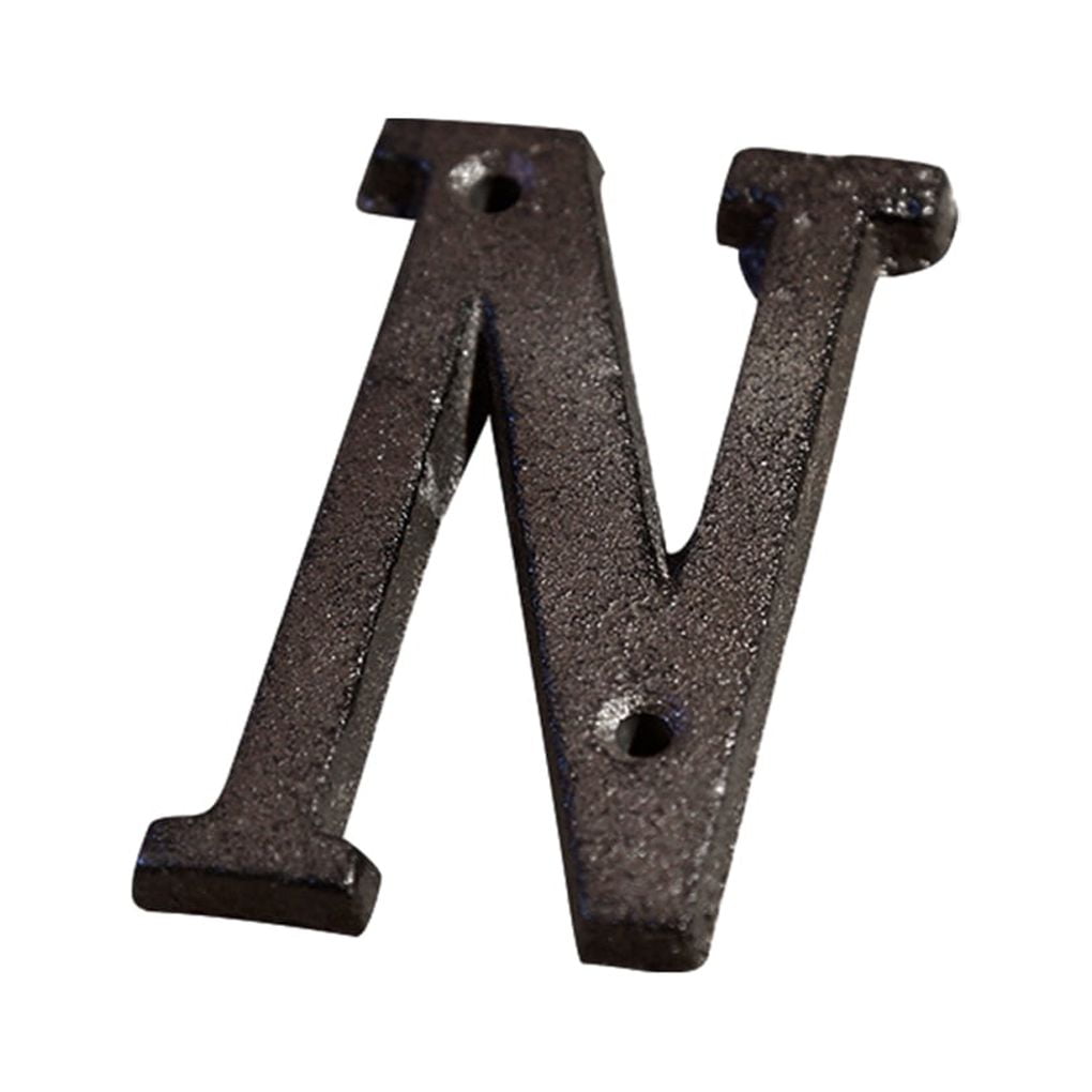 Gratying Black Metal Letters House Sign Impeccable Iron Decoration ...