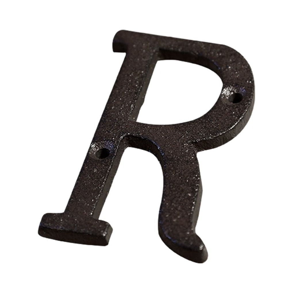 Gratying Black Metal Letters House Sign Impeccable Iron Decoration ...