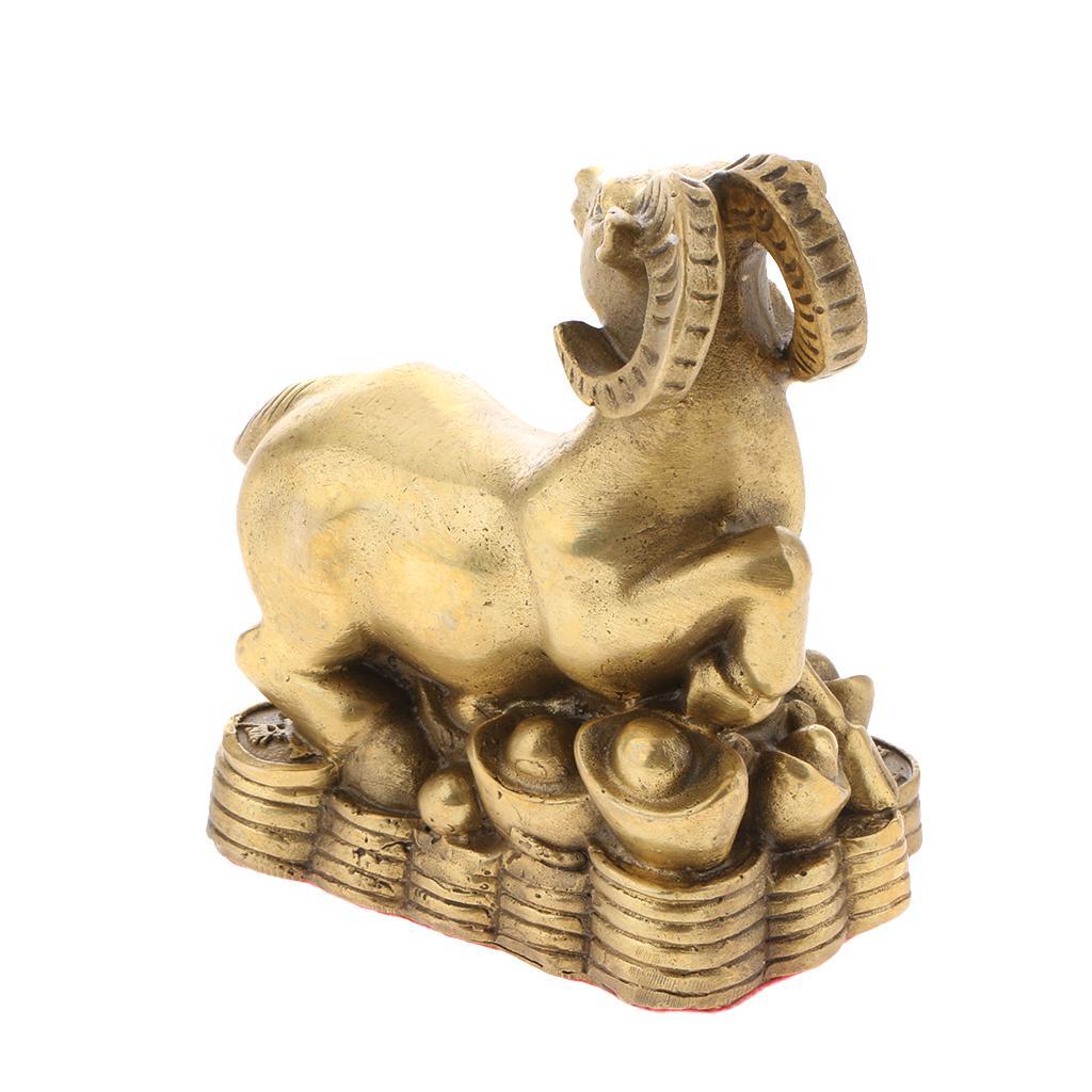 Gratying Pure Brass Chinese Twelve Animal Figurine Ornament Luck Charm ...