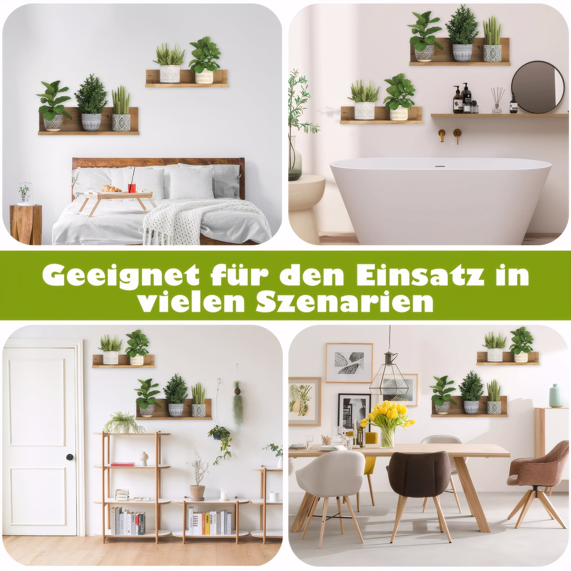 Gratying Realistic 3D Potted Plant Self-adhesive Green Plant Wall ...