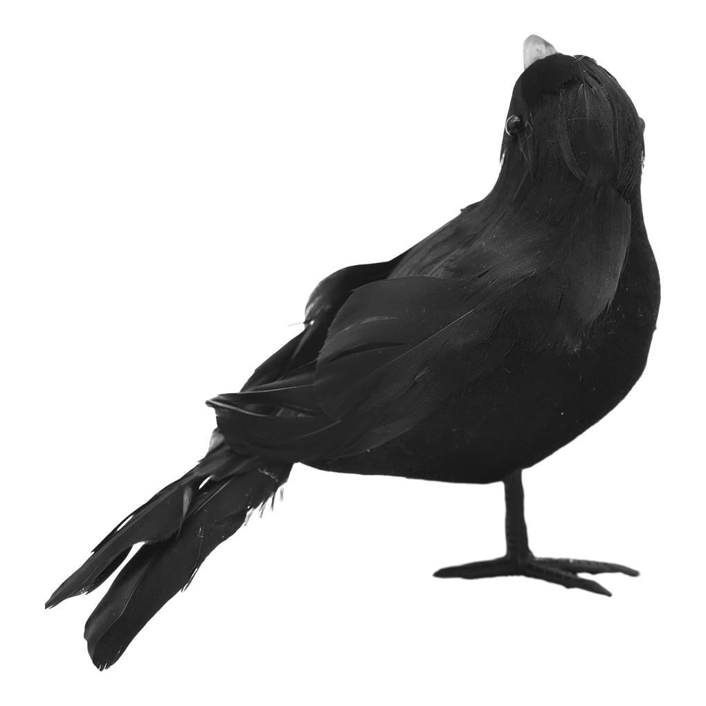 Gratying Resin Halloween Black Crow Ornament High Simulation And Clear ...