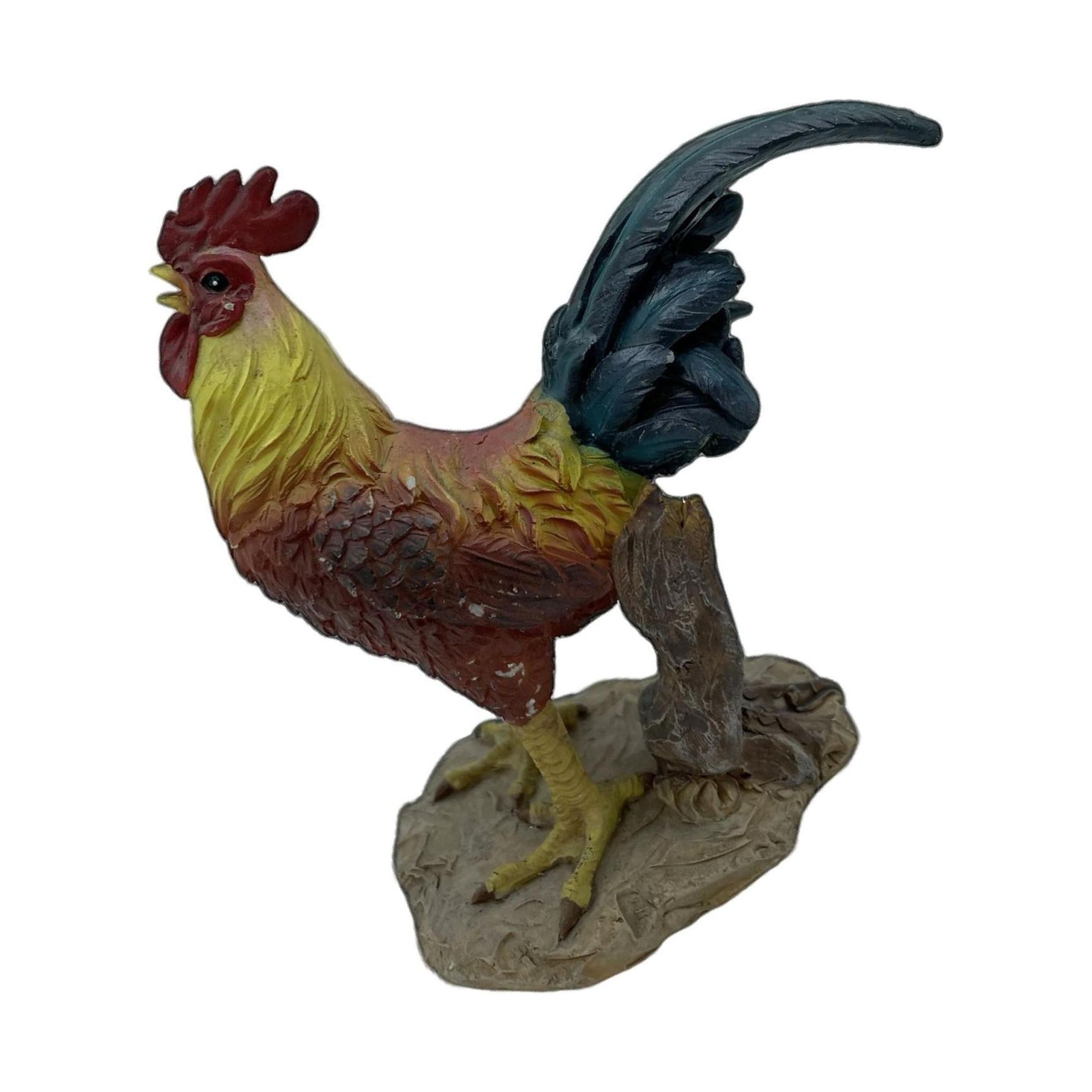 Gratying Resin Rooster Statue Chicken Statue Decorative for Patio Lawn ...