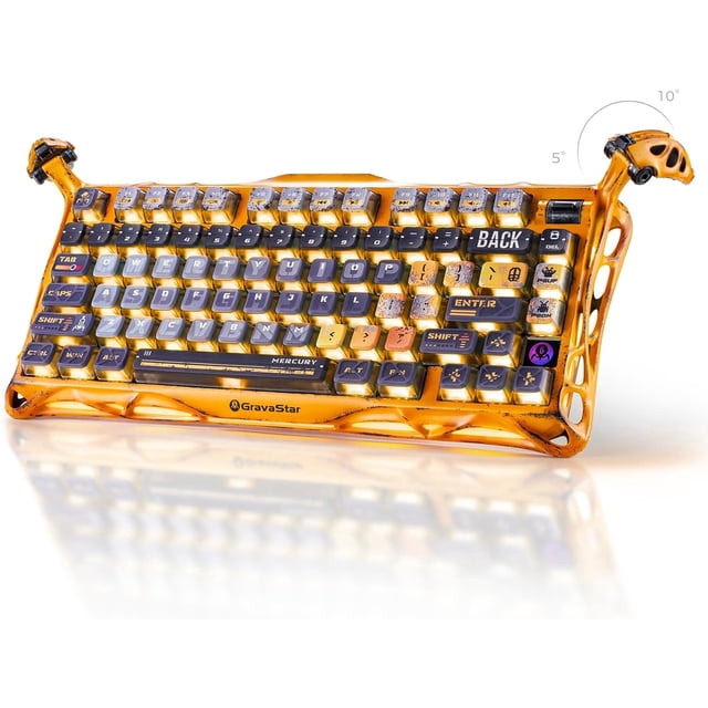 GravaStar Mercury K1 Pro 75% Wireless Mechanical Keyboard, Gasket Mount ...