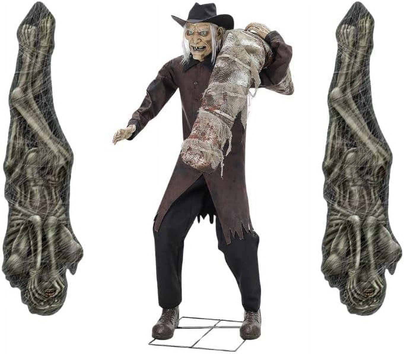 Life Size Halloween 6ft Grave Robber Animatronic - Halloween Prop With ...