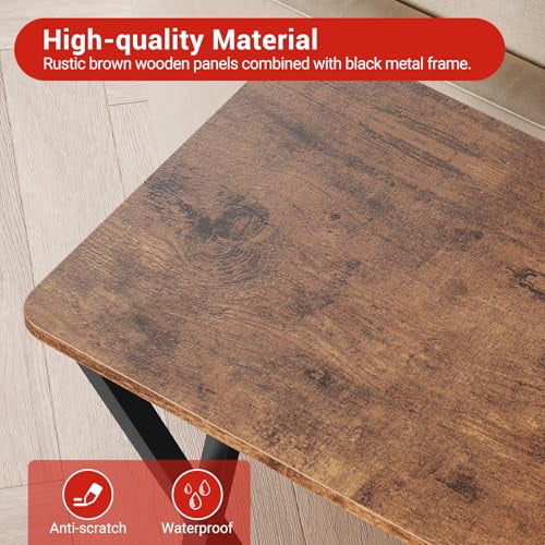 Graveehome Small Sofa Tables, Narrow Console Table, 2-Tier Industrial ...