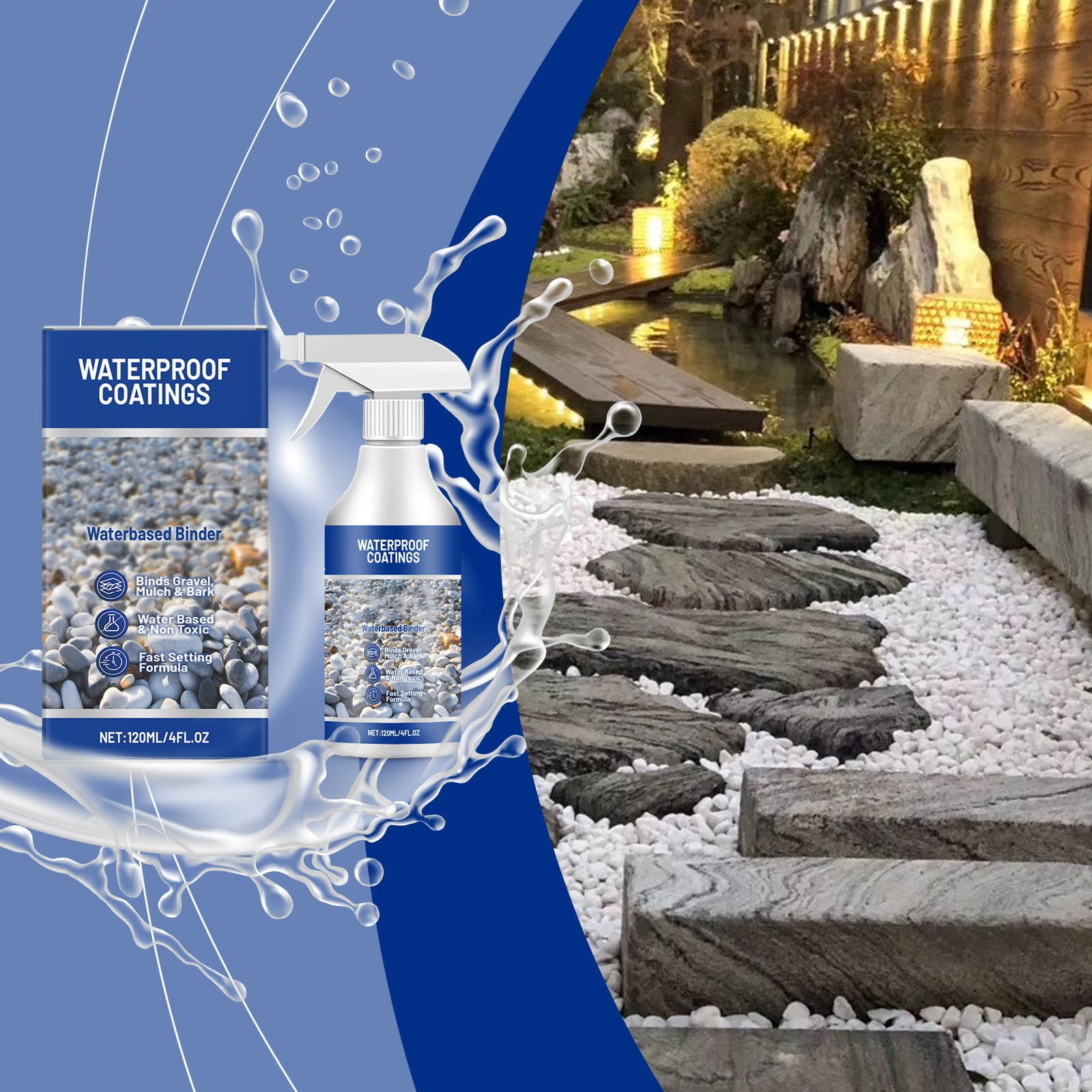 Gravel Adhesive 120ml Flexible Stone Bonding Glue | Waterproof Frost ...