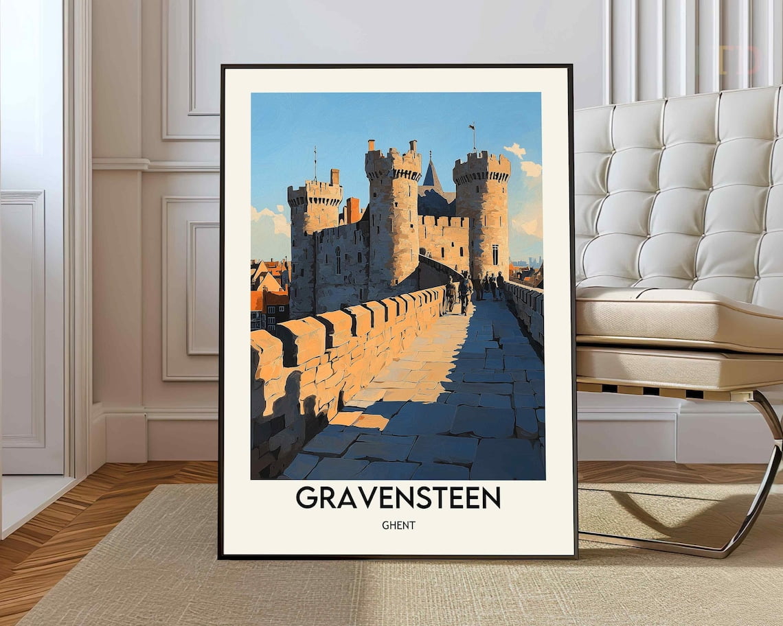 Gravensteen Poster, Gravensteen Print, Gravensteengravensteen Gent ...