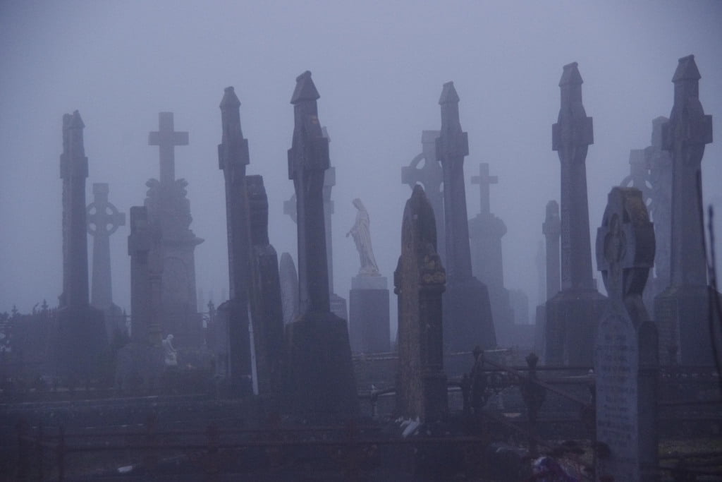 Graveyard Cemetery Photo Photograph Creepy Spooky Scary Halloween ...