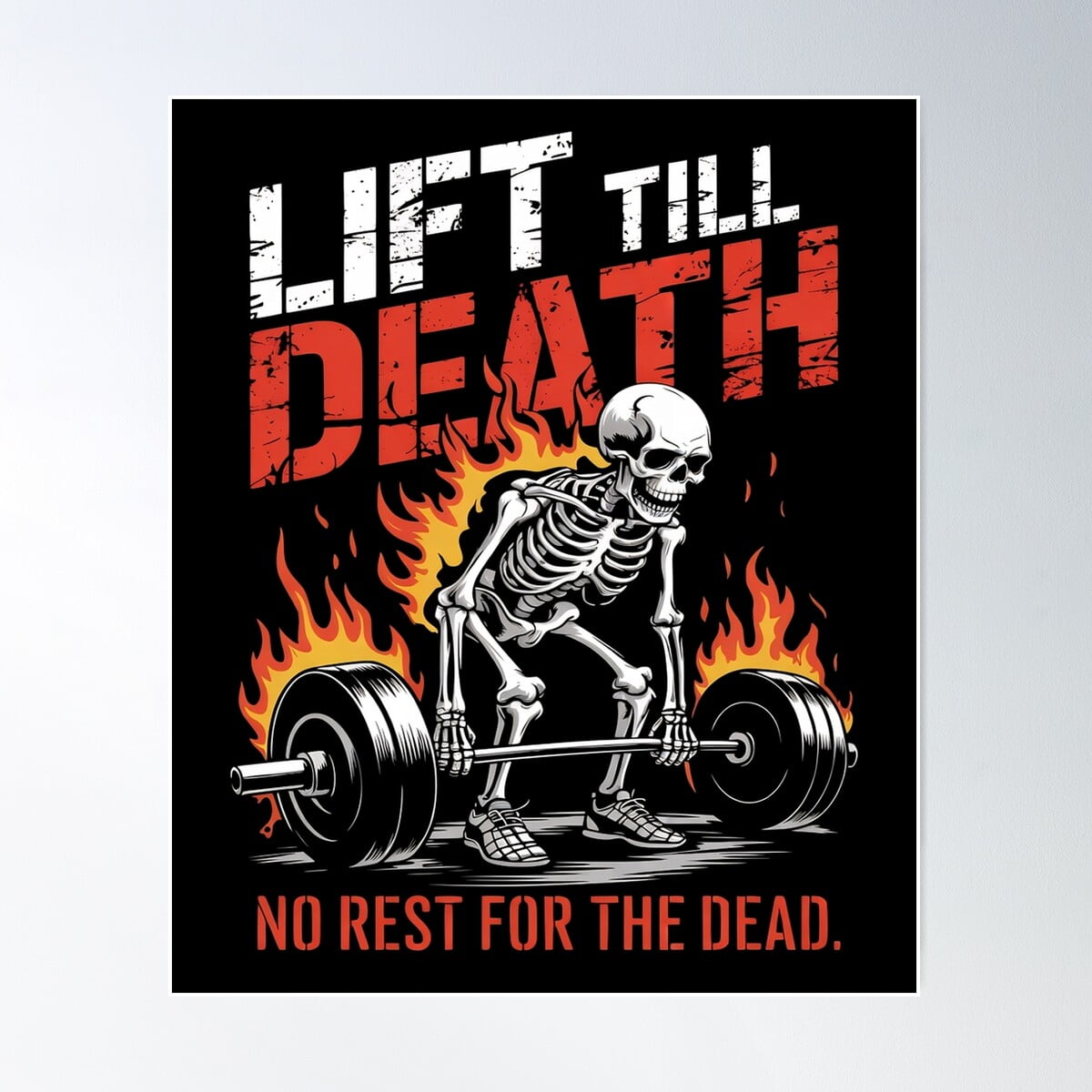 Graveyard Gym Club: Lift Till You Die Poster Wall Art, Modern Wall ...