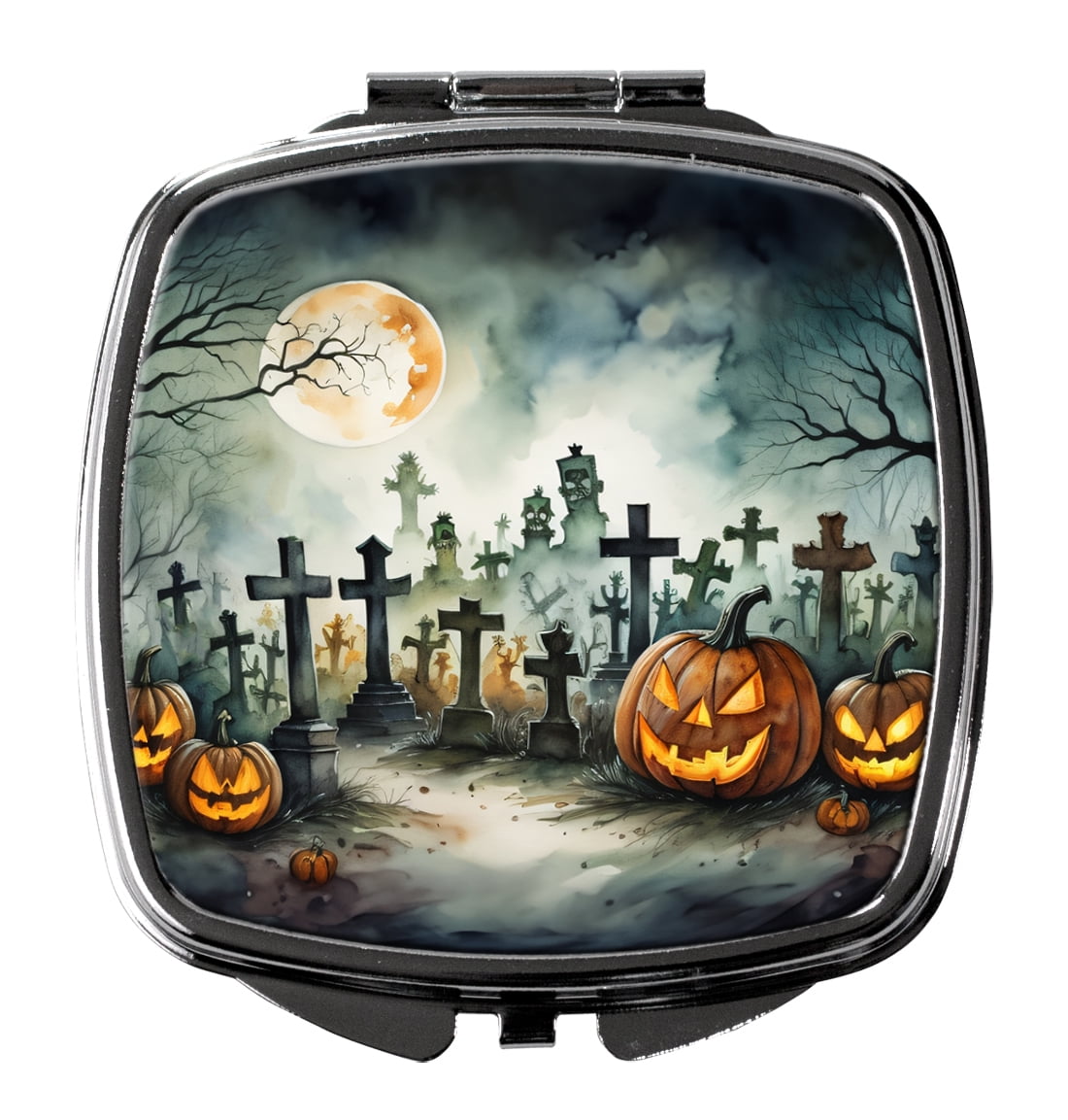 Graveyard Spooky Halloween Compact Mirror 2.75 in x 3 in - Walmart.com