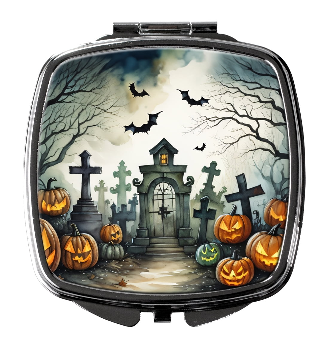 Graveyard Spooky Halloween Compact Mirror 2.75 in x 3 in - Walmart.com