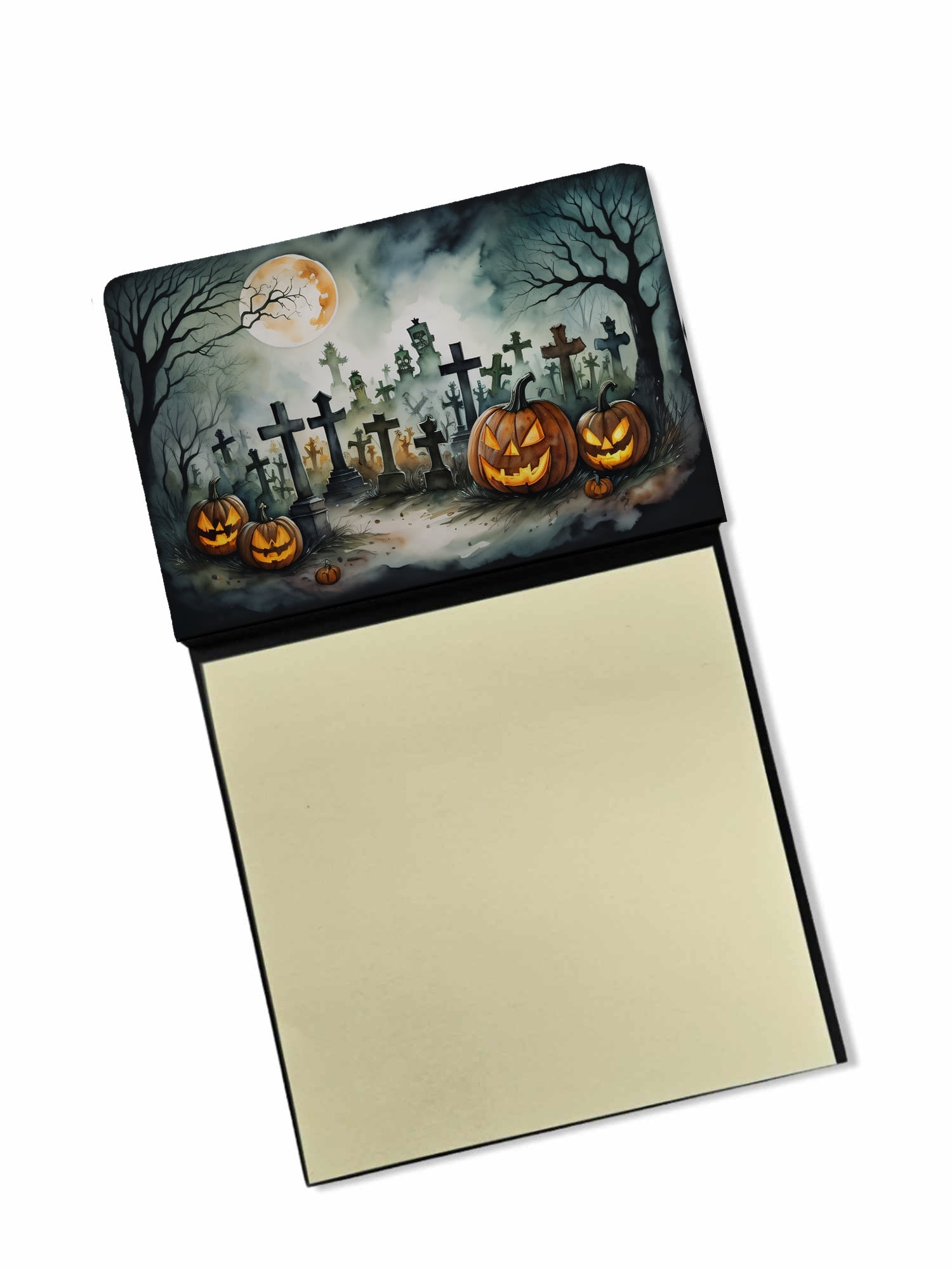 Graveyard Spooky Halloween Sticky Note Holder 3.25 in x 5.25 in ...
