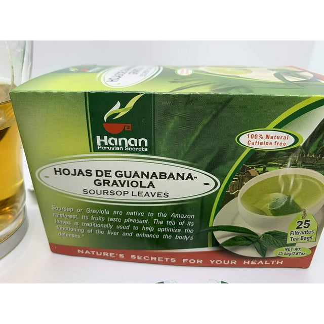 Graviola Soursop Leaves Natural Tea - (25 Tea Bags ) Te de Guanabana ...