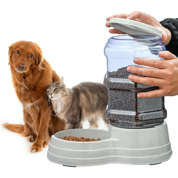 Gravity Automatic Pet Feeder for Large Breeds,6L Dog Food Feeder ...