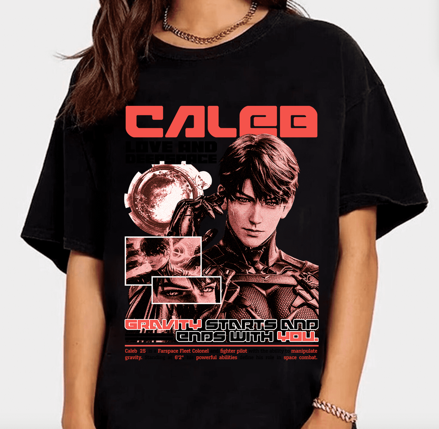 Gravity Caleb Love And Deepspace T-Shirt, Caleb Otome Game Merch ...