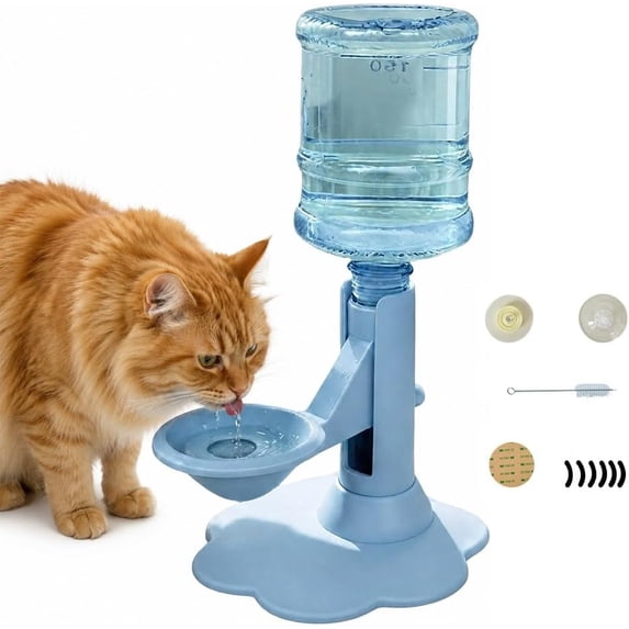 Gravity Cat Water Dispenser Stand, 650ml Automatic Pet Water Feeder ...