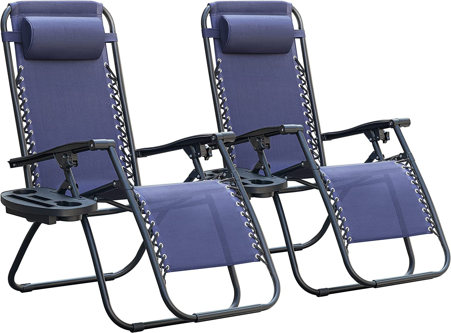 Gravity Chair Patio Folding Lawn Outdoor Lounge Gravity Camp Reclining ...