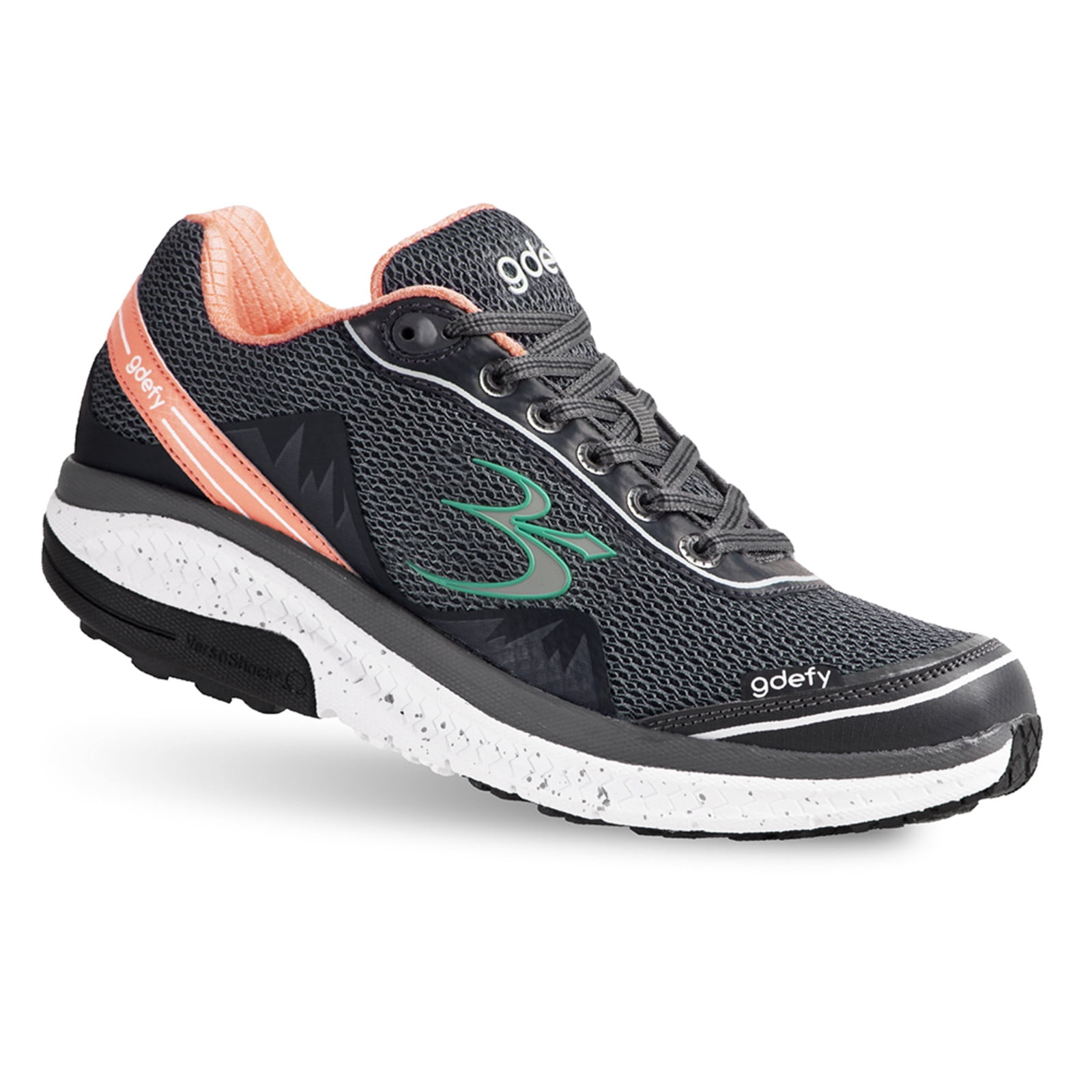 Gravity Defyer Women's Mighty Walk Gdefy TB9024FGU Grey Aqua Sneaker ...
