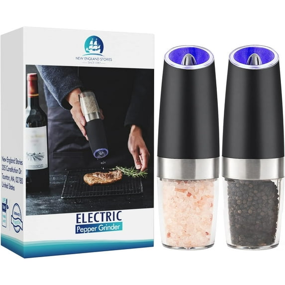 Gravity Electric Pepper and Salt Grinder Set, Battery Operated Pepper ...