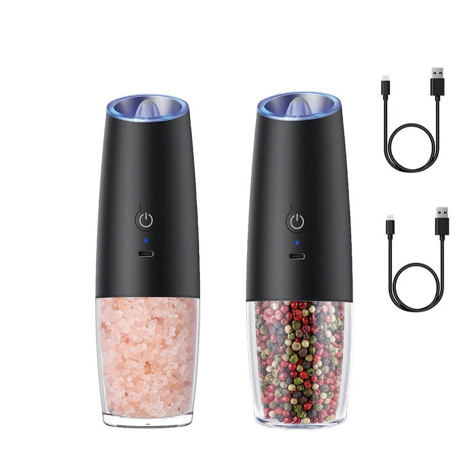 Gravity Electric Salt and Pepper Grinder Set Automatic Shakers Mill ...