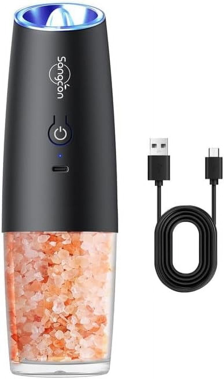 Gravity Electric Salt and Pepper Grinder Set Shakers UPGRADED 9OZ XL ...