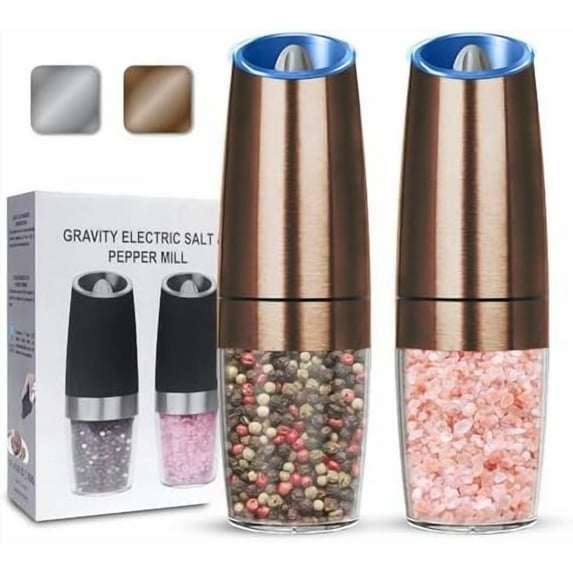 Gravity Electric Salt and Pepper Grinder set of 2, Automatic Salt And ...