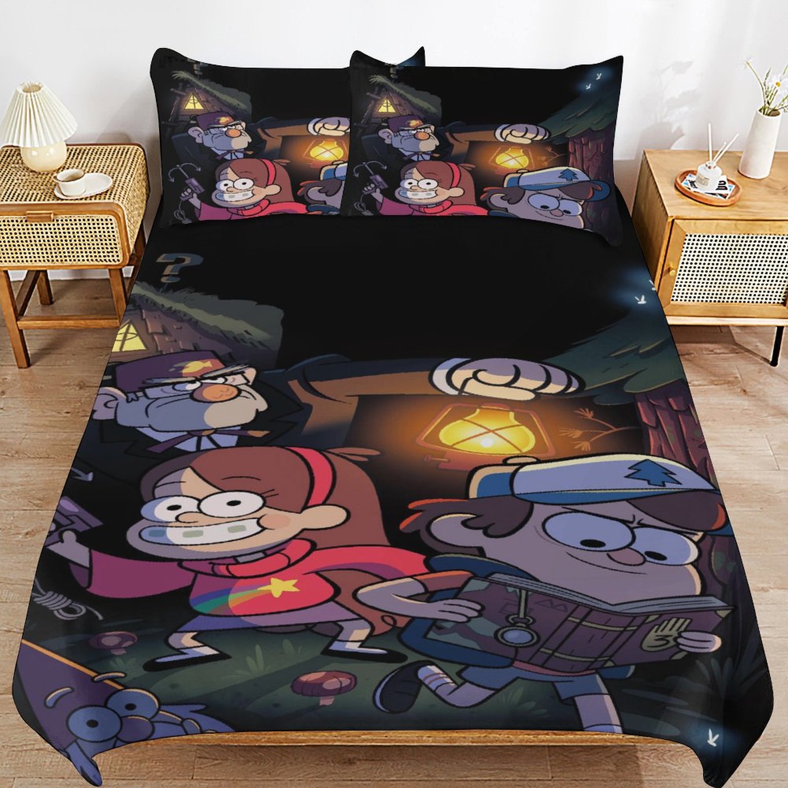 Gravity Falls 3 Piece Bedding Sets for Boys Girls Teens, Cartoon Soft ...