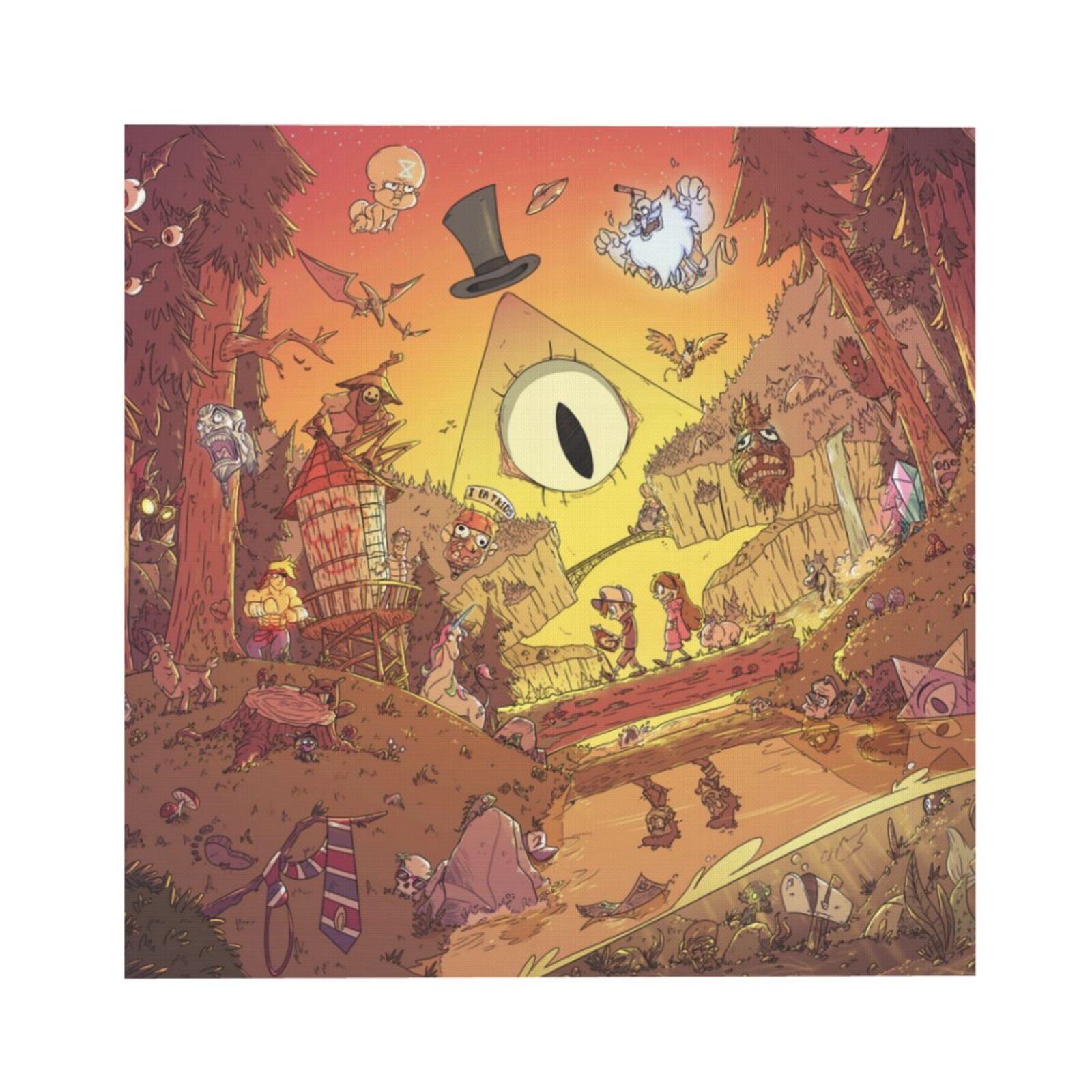 Gravity Falls Animated Canvas Decorative Poster Square Unframe Wall ...