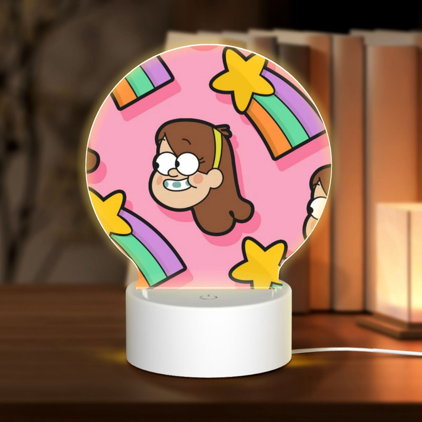 Gravity Falls Anime Round Acrylic Night Light Is Suitable For Rooms ...