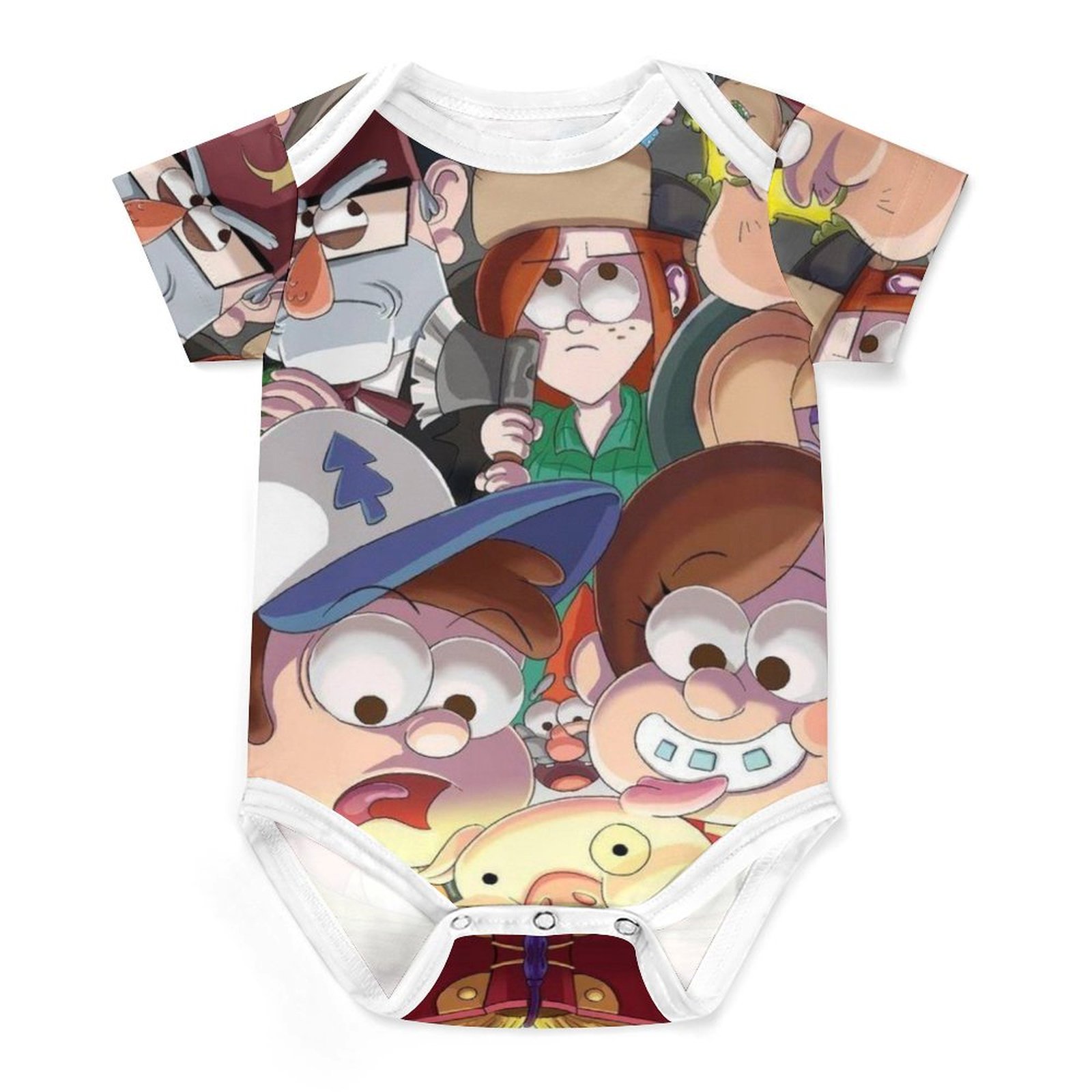 Gravity Falls Baby Boy Girl Short Sleeve Romper Clothing Set Print ...