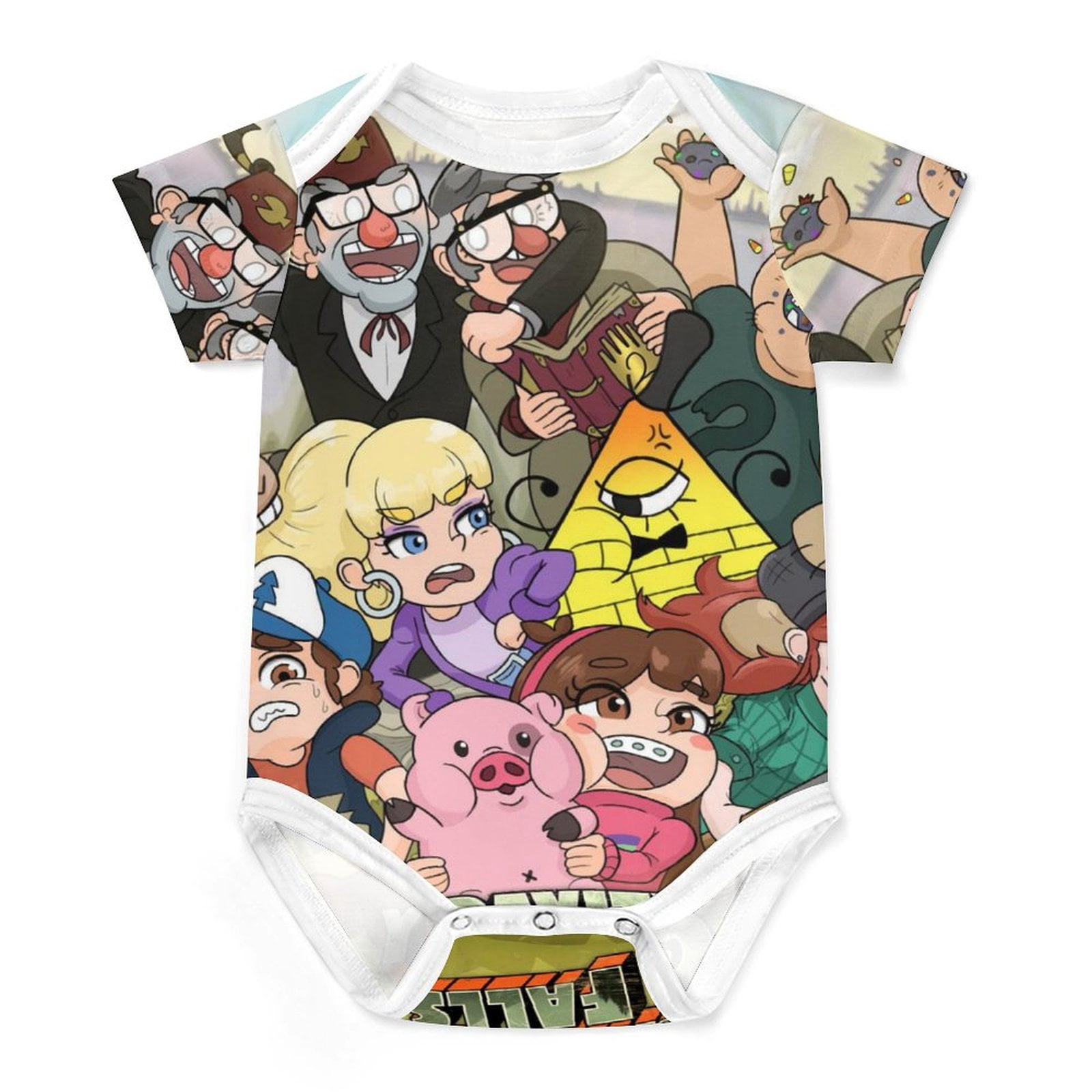 Gravity Falls Baby Boy Girl Short Sleeve Romper Clothing Set Print ...