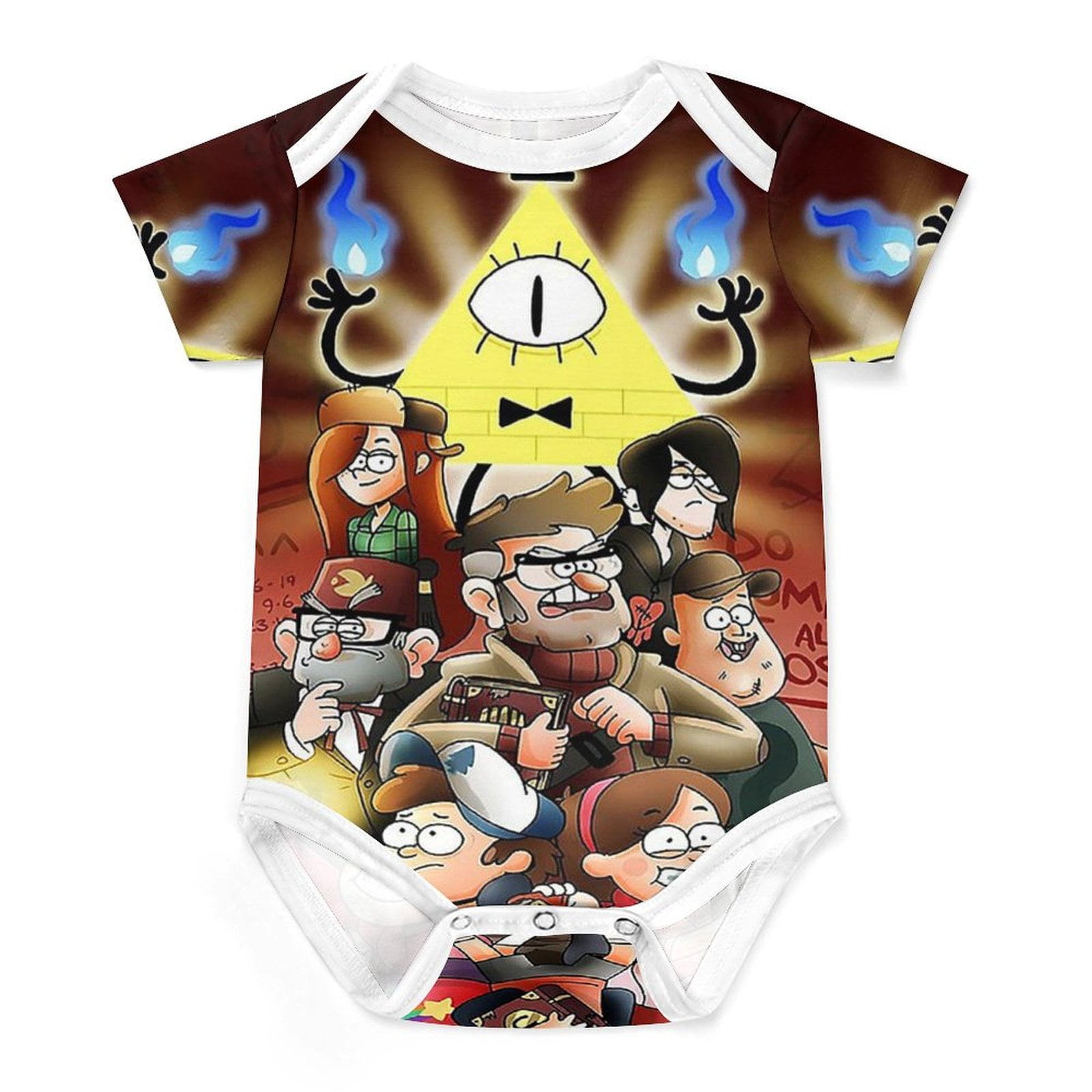 Gravity Falls Baby Boy Girl Short Sleeve Romper Clothing Set Print ...