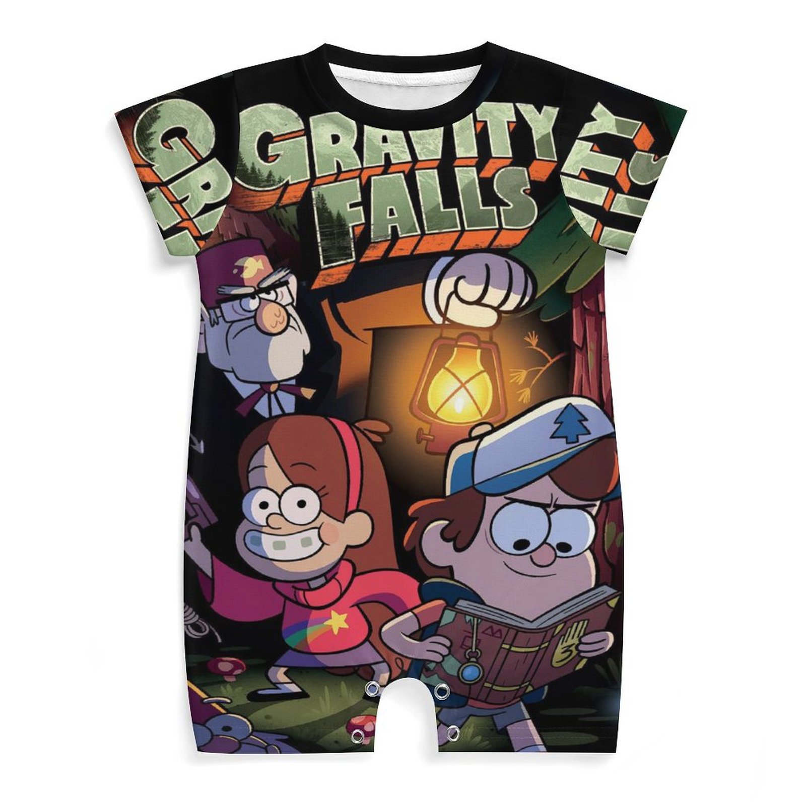Gravity Falls Baby Boy Girl Short Sleeve Romper Clothing Set Print ...