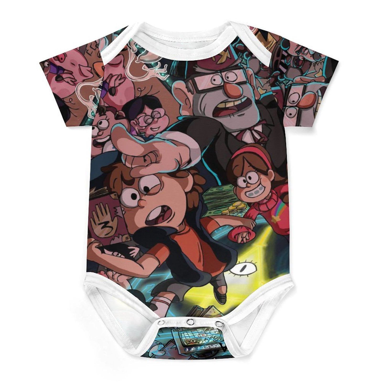 Gravity Falls Baby Boy Girl Short Sleeve Romper Clothing Set Print ...