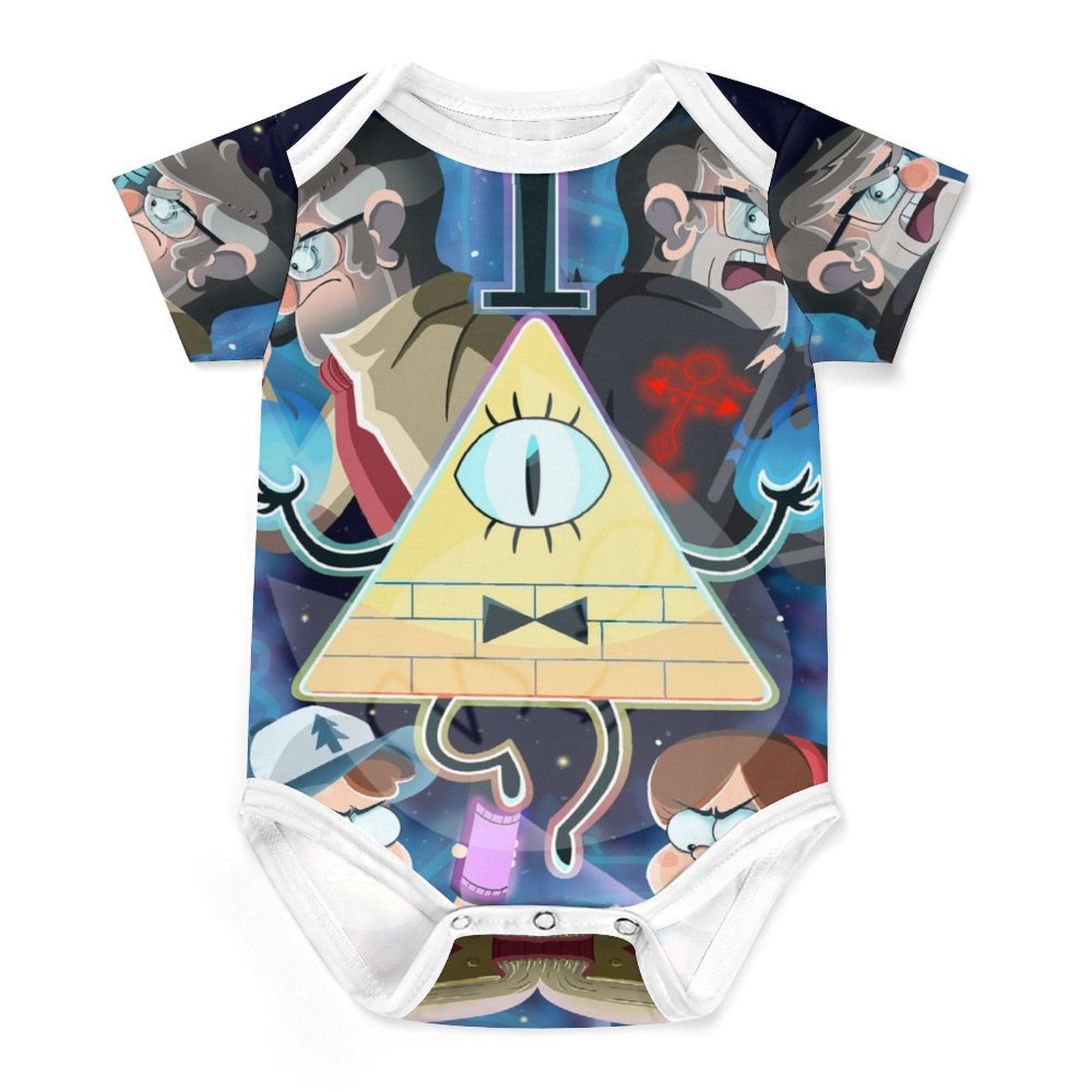 Gravity Falls Baby Boy Girl Short Sleeve Romper Clothing Set Print ...